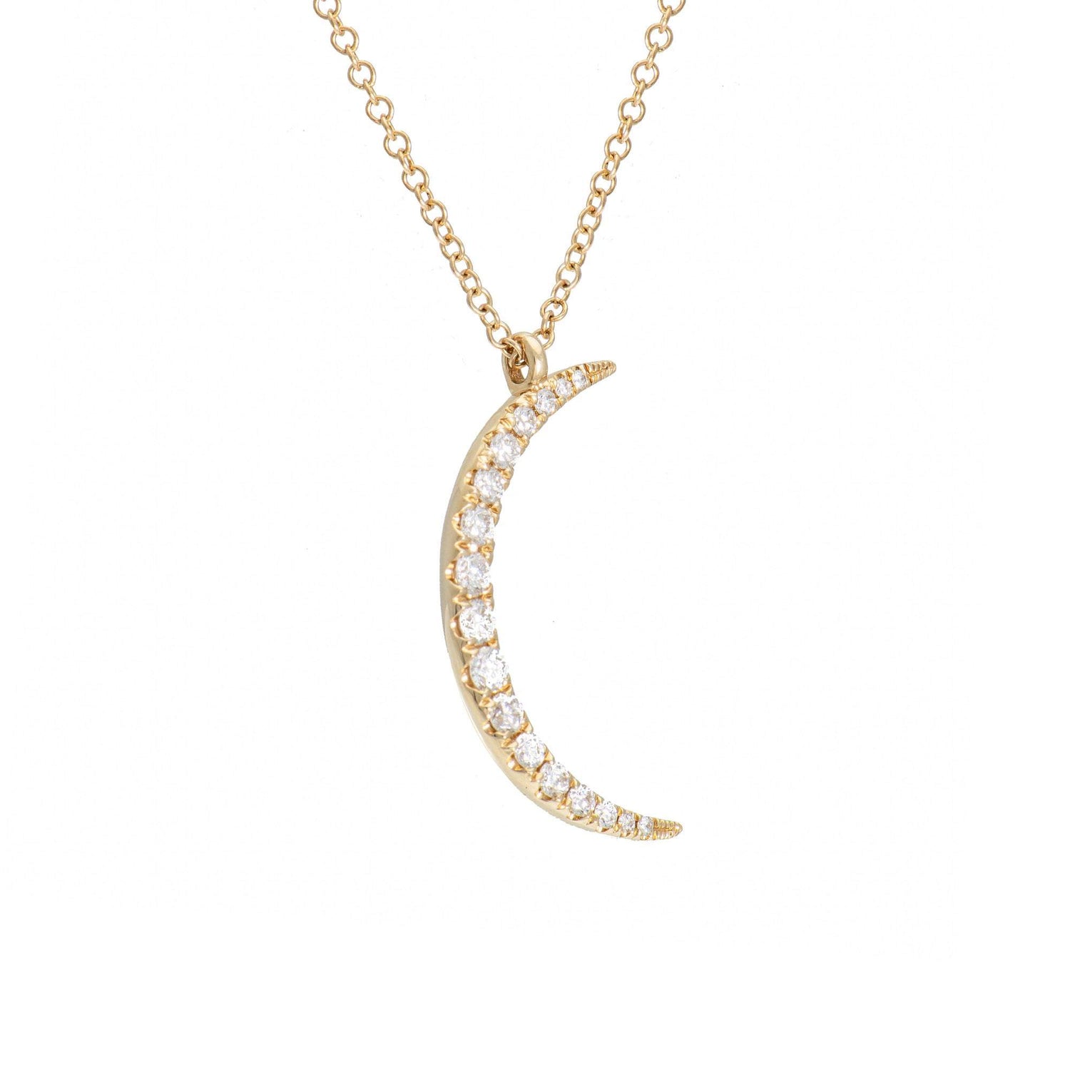 Medium Diamond Moon Necklace Ali Weiss Jewelry